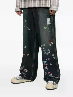Mihara Yasuhiro Sticker-print Jeans