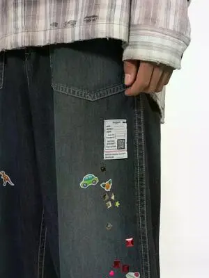 Mihara Yasuhiro Sticker-print Jeans