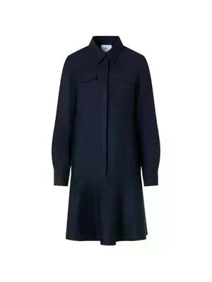 Akris Ruffled-hem Button-fastening Mini Dress