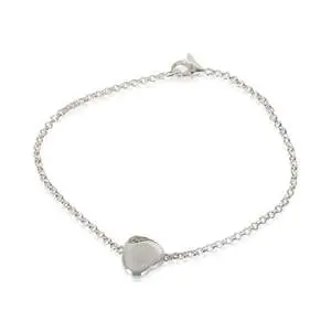 John Hardy Sterling Silver Diamond Pebble Heart Bracelet