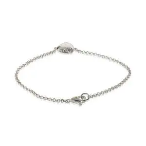 John Hardy Sterling Silver Diamond Pebble Heart Bracelet