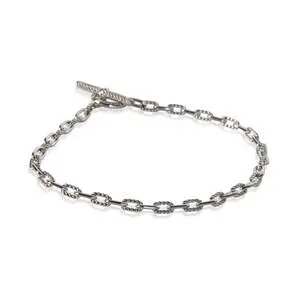 David Yurman Sterling Silver Diamond Madison Toggle Link Bracelet