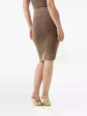 Guess Marciano Monogram-knit Pencil Midi Skirt