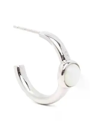 AGNES B. Mother Of Pearl Earrings - Silver