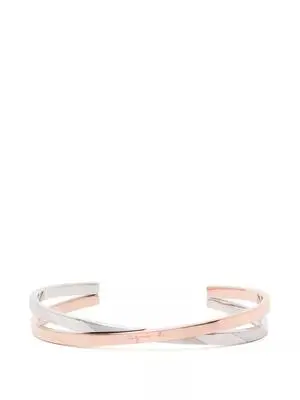 AGNES B. Logo Couple Bangle - Silver