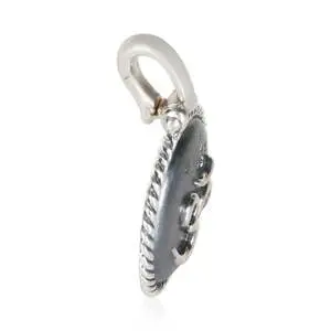 David Yurman Sterling Silver Diamond Om Amulet Pendant