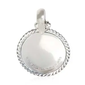 David Yurman Sterling Silver Diamond Om Amulet Pendant