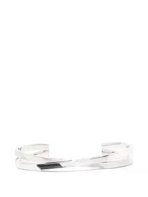 AGNES B. Logo Couple Bangle - Silver