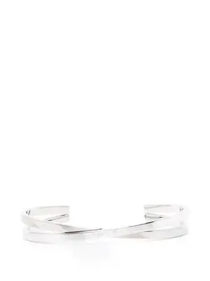 AGNES B. Logo Couple Bangle - Silver