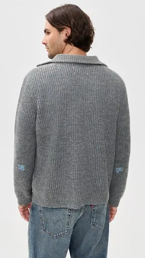 MAISON MARGIELA Mended Ribbed Sweater - Grey