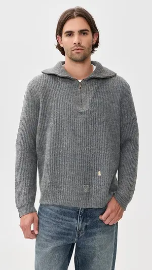 MAISON MARGIELA Mended Ribbed Sweater - Grey
