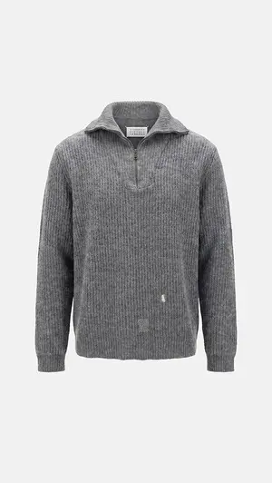 MAISON MARGIELA Mended Ribbed Sweater - Grey