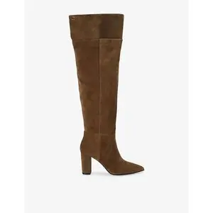 Carvela Civita Over-the-knee Suede Boots - Camel