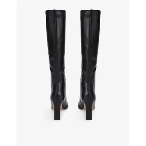 Steve Madden Max In Heeled Faux-leather High-leg Boots