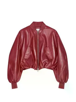 Givenchy Cropped Cocoon Bomber In Nappa Leather