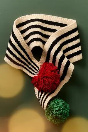 FURB X Striped Pom Pom Pet Scarf - Multi