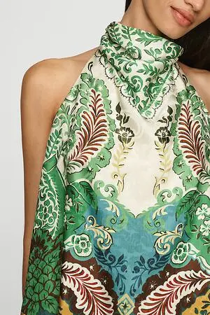 ALEMAIS Florence Mock Neck Halter Top