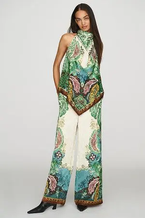 ALEMAIS Florence Mock Neck Halter Top