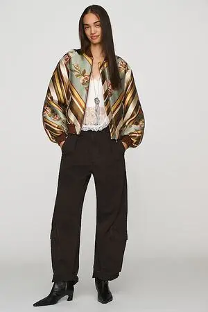 ALEMAIS Rosa Jacquard Bomber Jacket