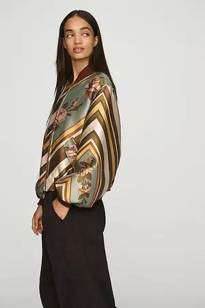 ALEMAIS Rosa Jacquard Bomber Jacket