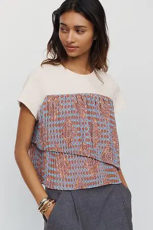 Maeve Pleated Twofer Tee