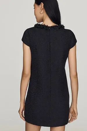 Endless Rose Floral Trim Tweed Mi Dress