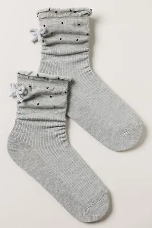 CASA CLARA Apple Ruffle Socks Grey