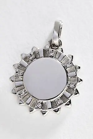 Anthropologie Encrusted Sun Charm - Silver