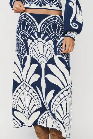 Farm Rio Knit Jacquard Skirt