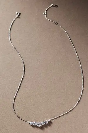 Nadri Melody Crystal Necklace Silver