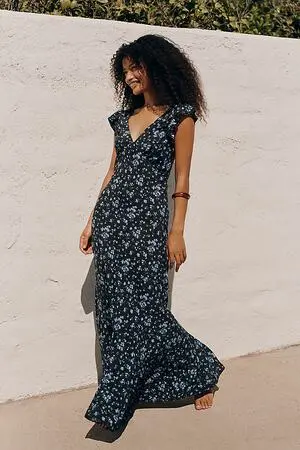 Beach Riot Elodie Maxi Dress - Blue Pattern