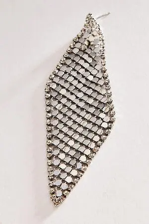 Anthropologie Border Chamail Drop Earrgs - Silver