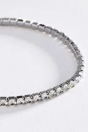 Anthropologie Tennis Stretch Bracelet - Silver