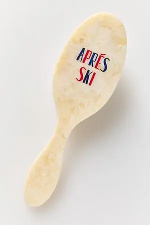 SOLAR ECLIPSE Handpated Acetate Hair Brush - Ivory Pattern