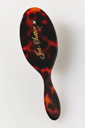SOLAR ECLIPSE Handpated Acetate Hair Brush - Jet-setter