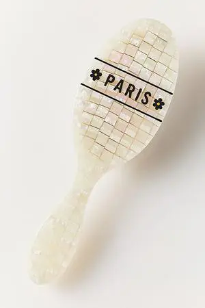SOLAR ECLIPSE Handpated Acetate Hair Brush Paris