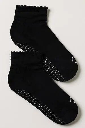 POINTE STUDIO Happy Grip Ankle Socks Black