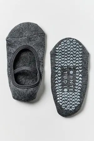 POINTE STUDIO Kara Mary Jane Socks - Grey