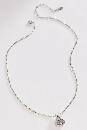 Anthropologie Delicate Wrap Pendant Necklace Silver