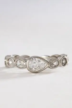 Anthropologie Bezel Crystal Rg - Silver