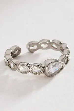 Anthropologie Bezel Crystal Rg - Silver