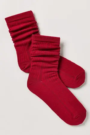 STEMS Cotton Cashmere Crew Socks Red
