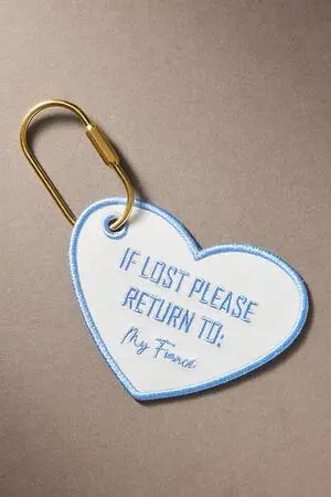 Anthropologie If Lost Return To Bag Charm - White