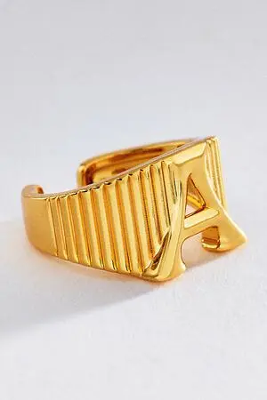 LUV AJ Itil Ridged Signet Rg - A