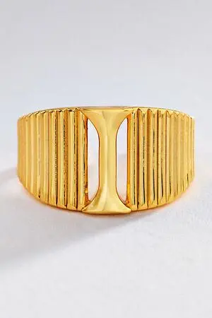 LUV AJ Itil Ridged Signet Rg I