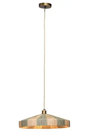 Anthropologie Parasol Tropical Color Block Raffia Pendant - Small