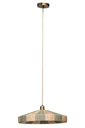 Anthropologie Parasol Tropical Color Block Raffia Pendant - Small