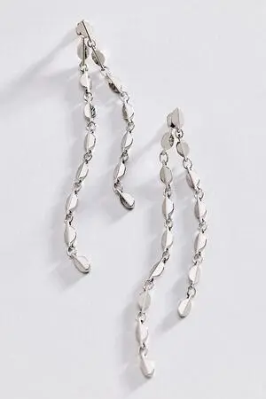Anthropologie Lear Drop Earrgs Silver