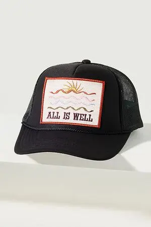 FRIDAY FEELIN All Is Well Trucker Hat - Black