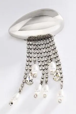 Anthropologie Drippg Pearl Brooch - Silver